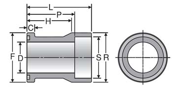 20W7HQ2SX - W7HQ Weld Socket Flange Connector, Pipe | Hydradyne LLC