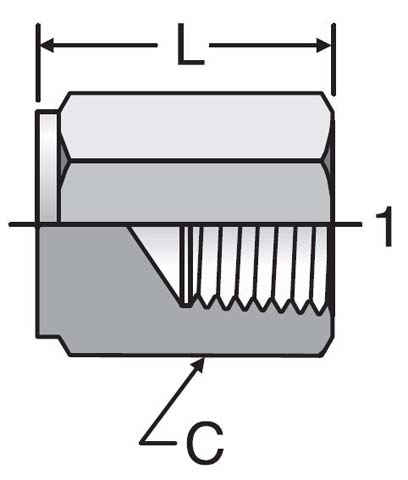 1 HPC-S - HPC Hex Pipe Cap | Hydradyne LLC
