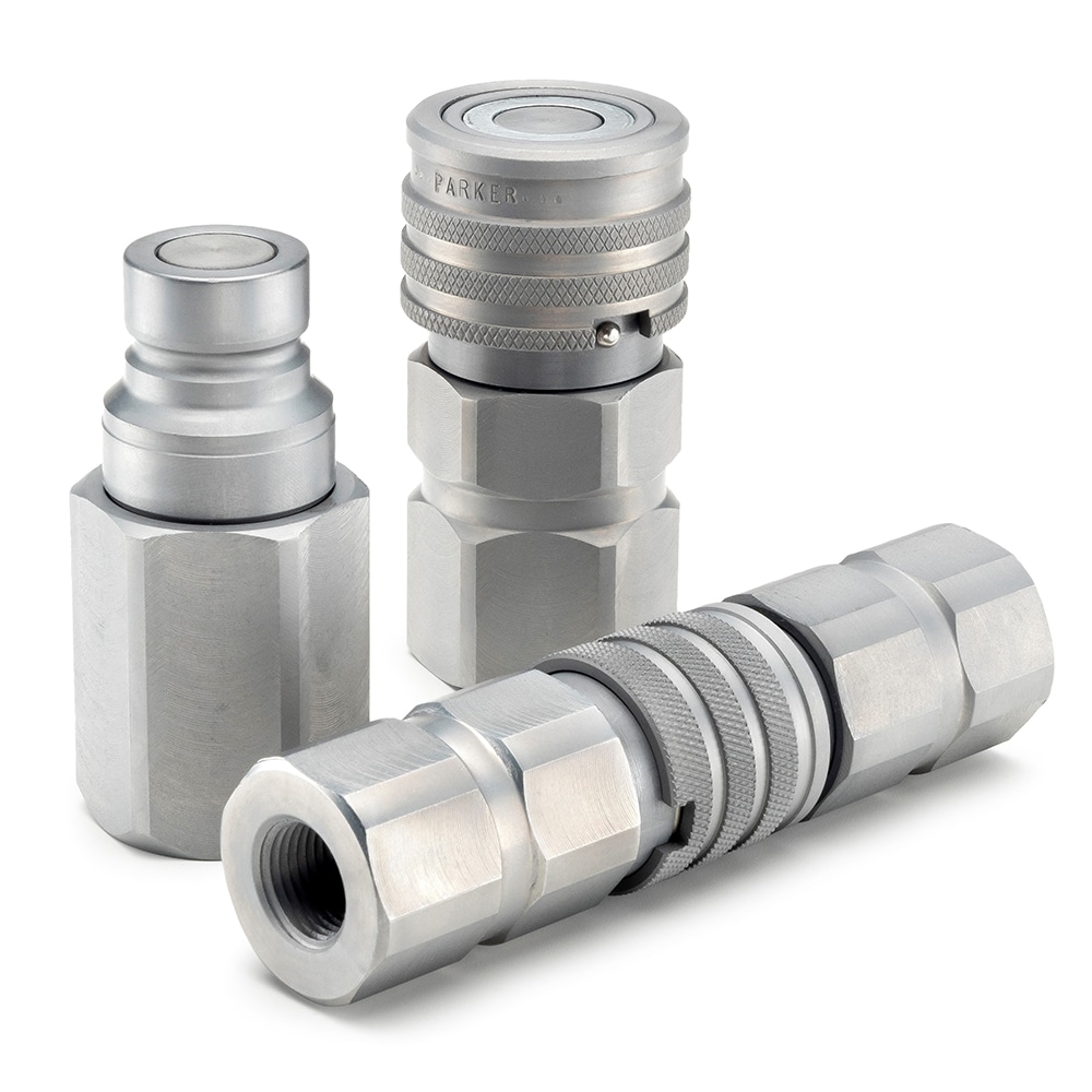 Parker Parker's non-spill, flat face hydraulic couplers are ideal for ...