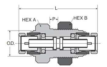 62PMTBH-6 - Bulkhead Union 62PMTBH | Hydradyne LLC