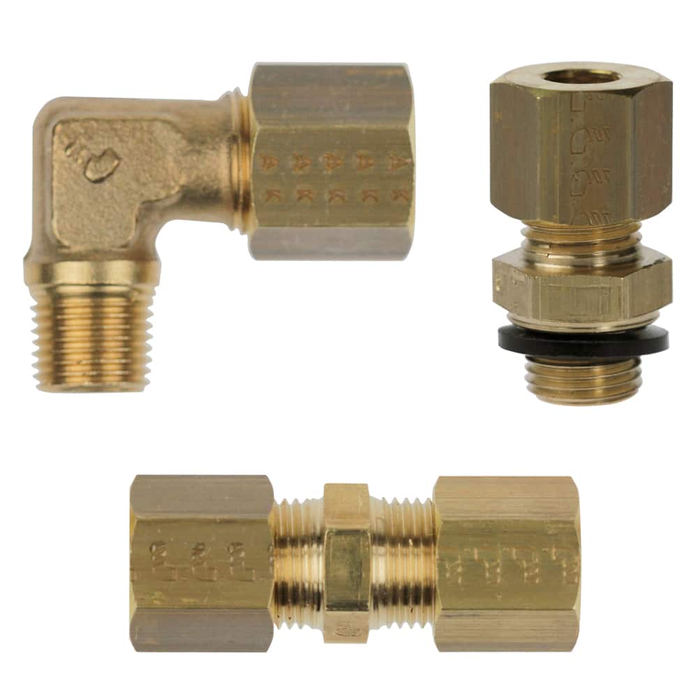 EG10-1/4B - Brass Compression Fittings | Hydradyne LLC