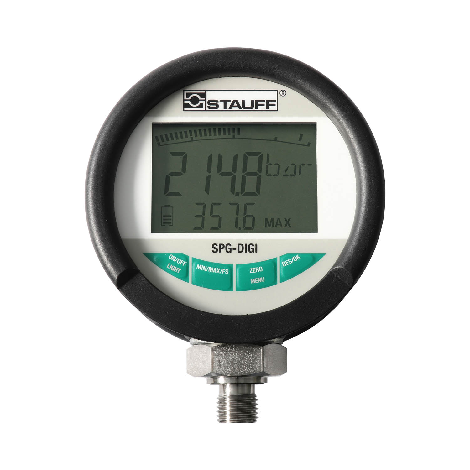 SPG-DIGI-B0600-B-CAL - Pressure Gauge (Digital) Pressure Range: 0 > 600 ...